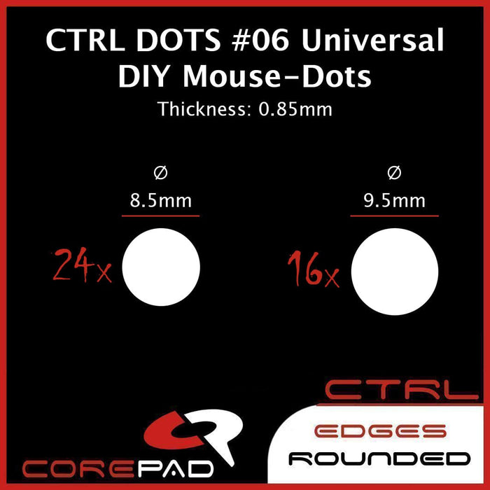 Feet chuột PTFE Corepad CTRL DOTS #06 Universal DIY Mouse-Dots [Ø 8.5