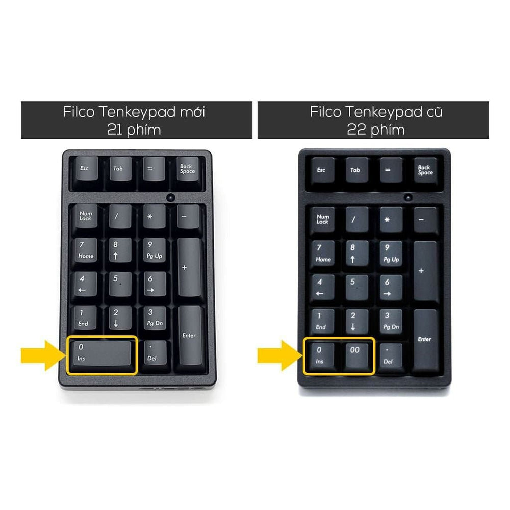 Bàn phím cơ Numpad cơ Filco Tenkeypad Pro 21 phím | Phong Cách Xanh